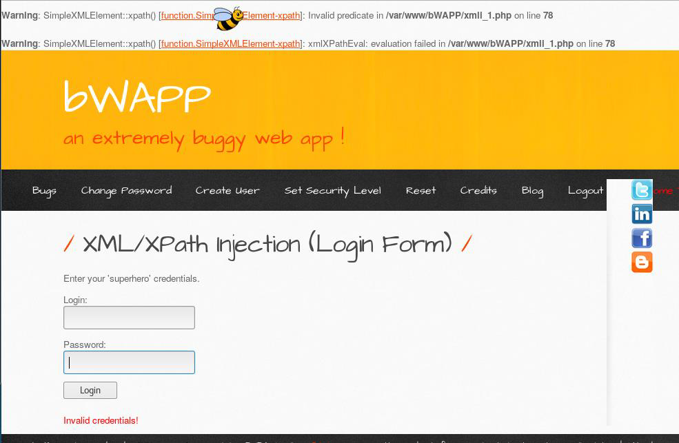 Xmlxpath Injection Login Form · Teckk2